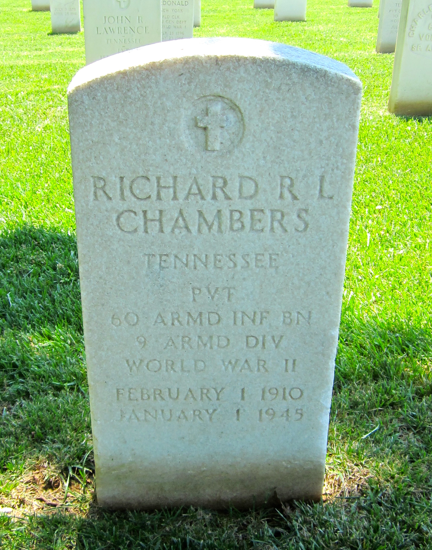 East Tennessee Veterans Memorial Association — Chambers, Richard R.L.